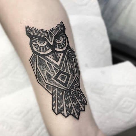 stippling owl - Juan Insecta TATTOO ARTIST MIAMI